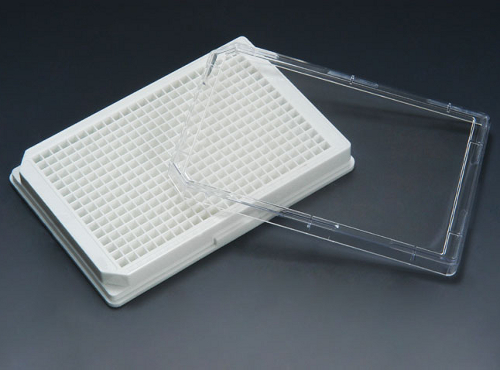 384 well HT Plates White Maxibinding, 85.4x127.6 PS