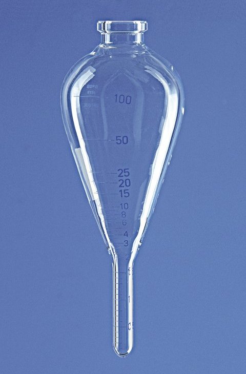 Centrifuge Tube, ASTM, Pear-Shaped, 100ml, Length 165mm